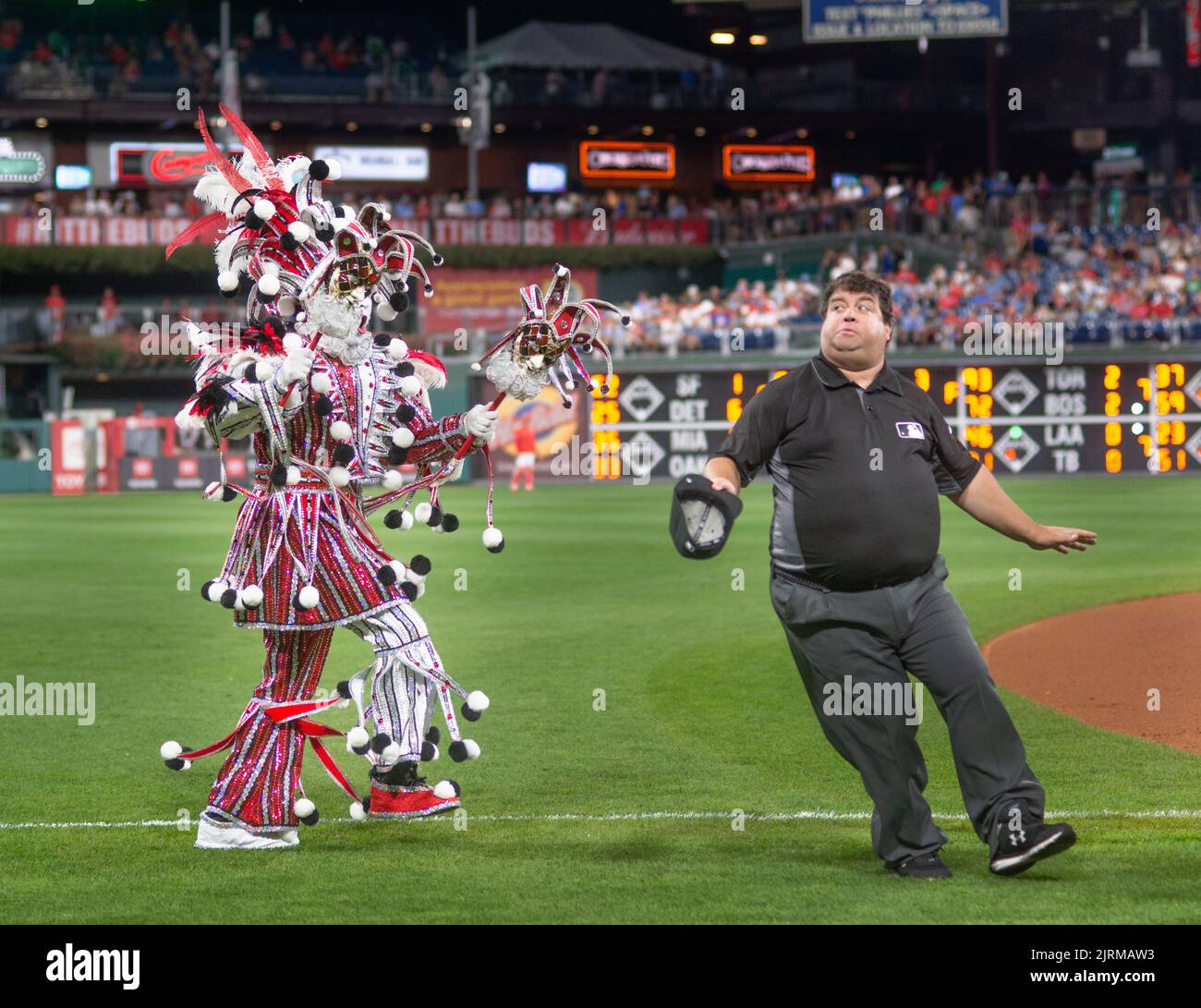 Philadelphia, United States. 24th Aug, 2022. WMMR's Jacky Bam Bam wears ...