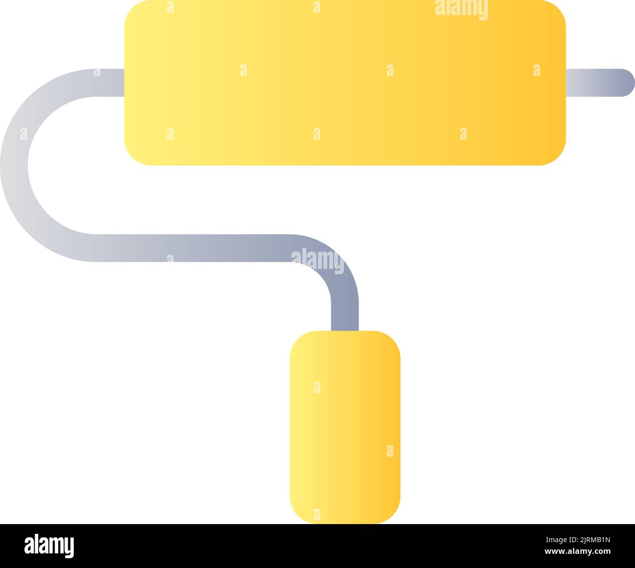 Paint roller tool flat gradient color ui icon Stock Vector Image & Art - Alamy