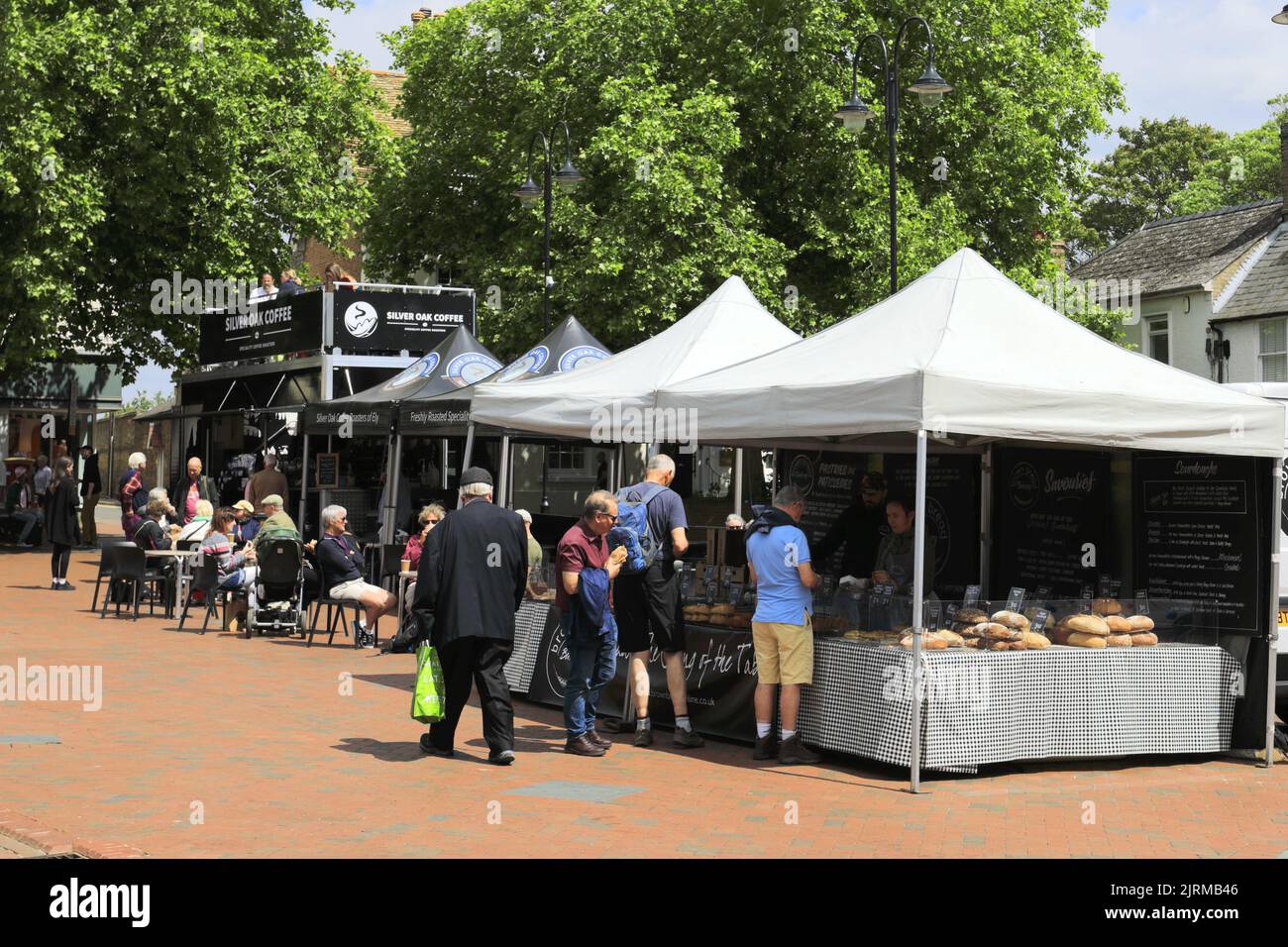 The Ely Food Market, Ely City, Cambridgeshire, England, UK Stock Photo ...