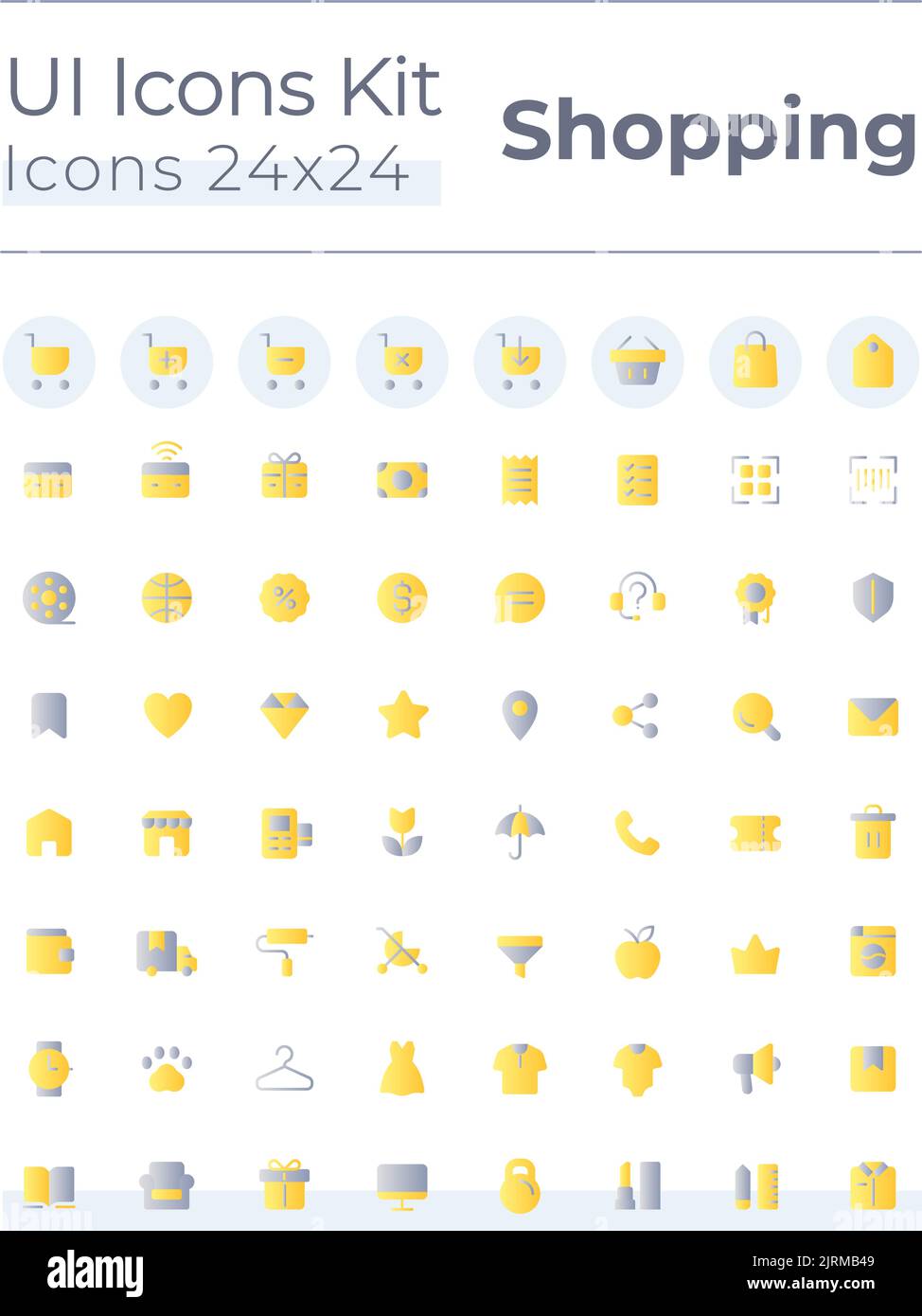E commerce flat gradient color ui icons set Stock Vector Image & Art ...