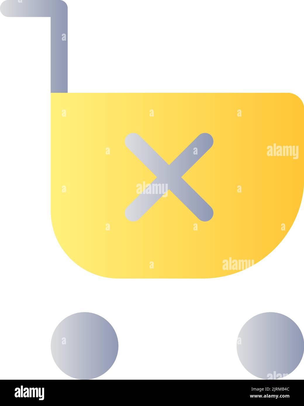 Clear shopping cart flat gradient color ui icon Stock Vector Image ...