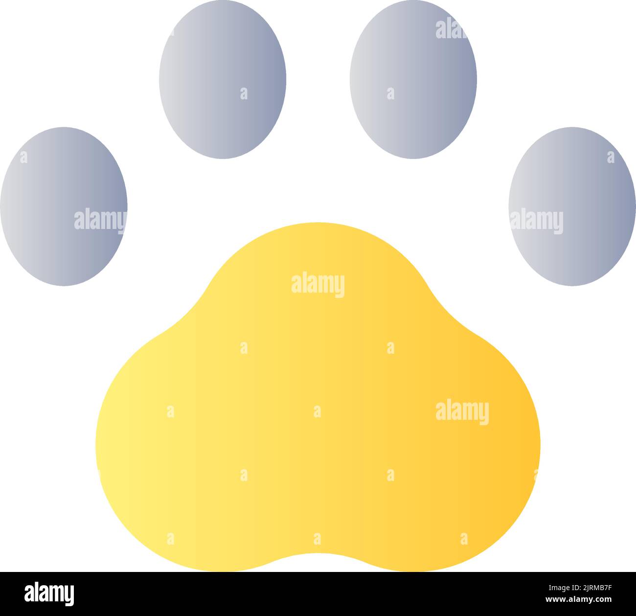 Pet paw flat gradient color ui icon Stock Vector Image & Art - Alamy