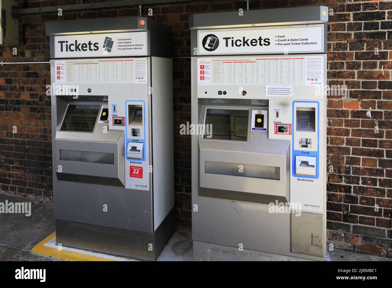 Ticket Machines at Ely station, Ely city, Cambridgeshire, England Stock ...