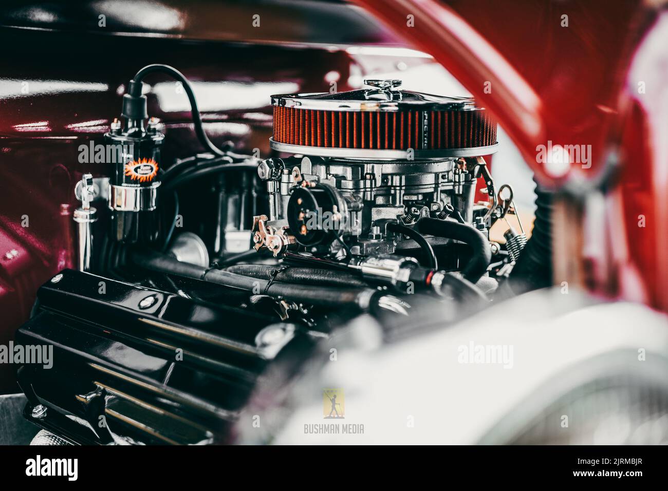 Spring meeting of owners of old cars in city Hagfors-Sweden.Mechanical ...