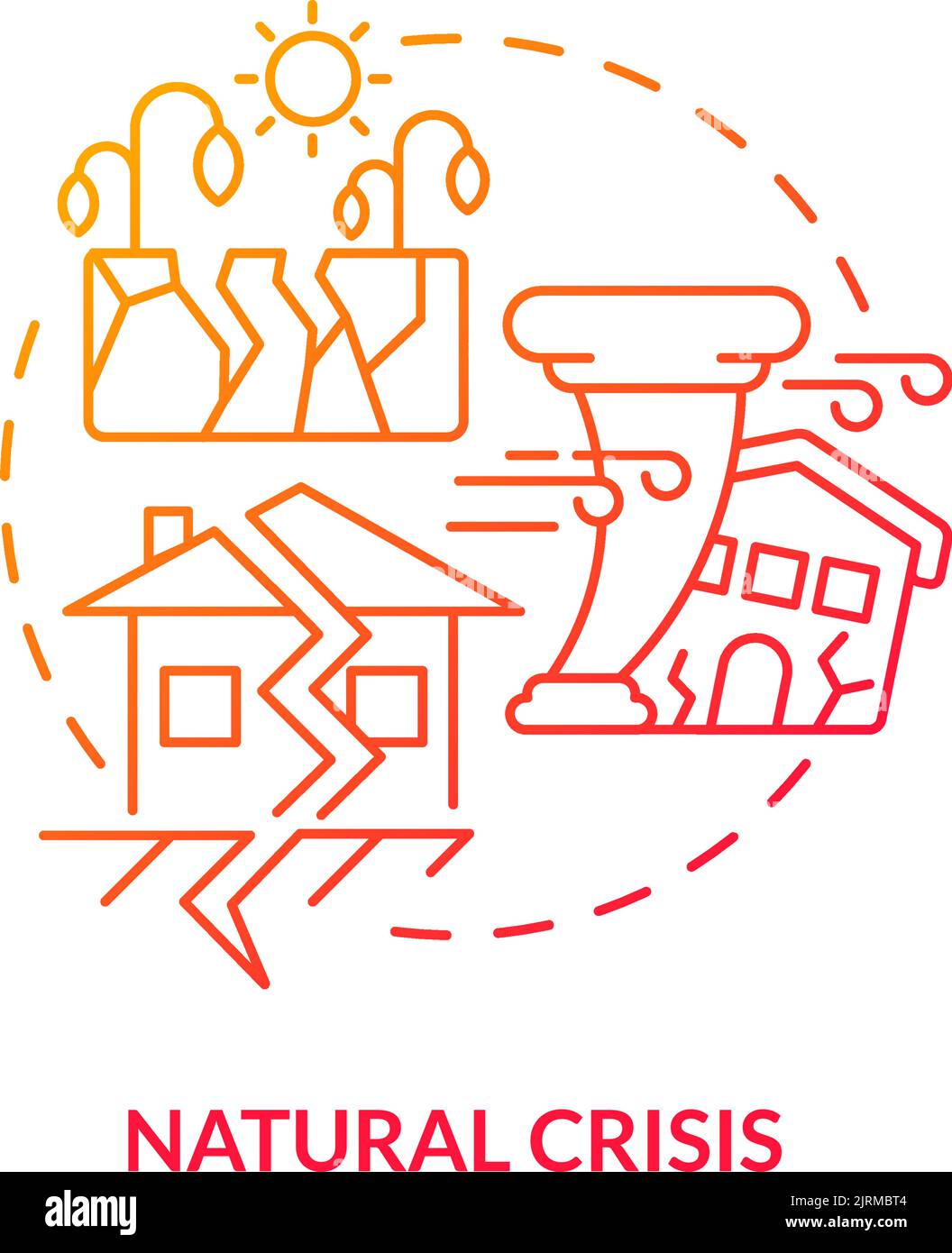 Natural crisis red gradient concept icon Stock Vector Image & Art - Alamy