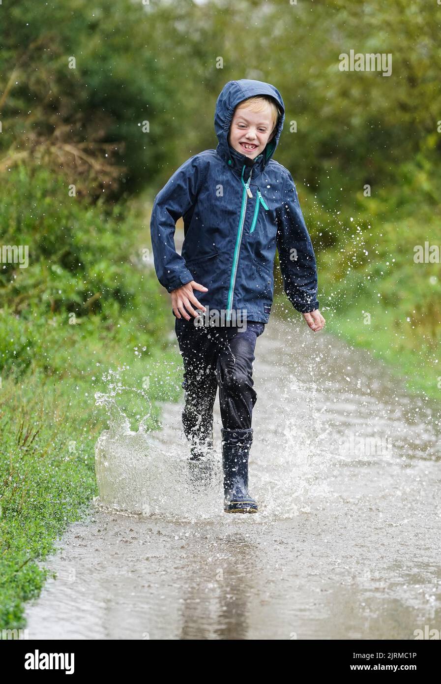 Jack West, aged 7,at the Ingrebourne Valley Nature Reserve, Rainham as ...