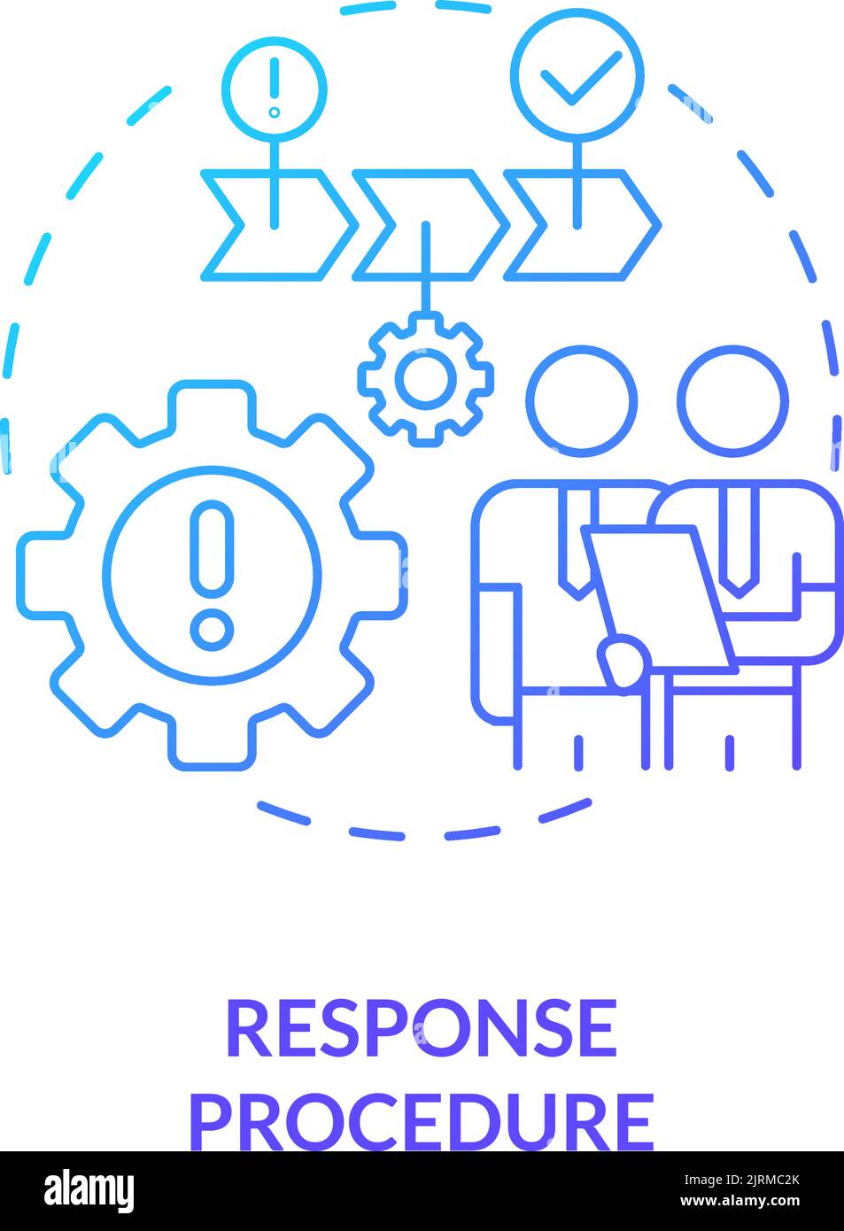 Response procedure blue gradient concept icon Stock Vector Image & Art ...