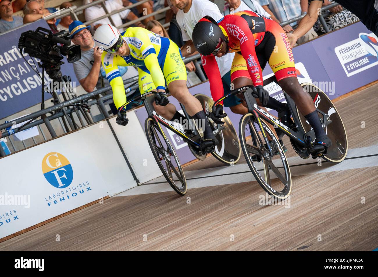 Rayan HELAL and LANDERNEAU Melvin, Men's Sprint during the Track ...