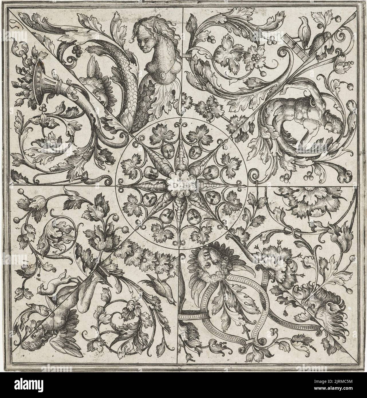 Geometric design for an ornamented ceiling, 1505-1536, Germany, by ...