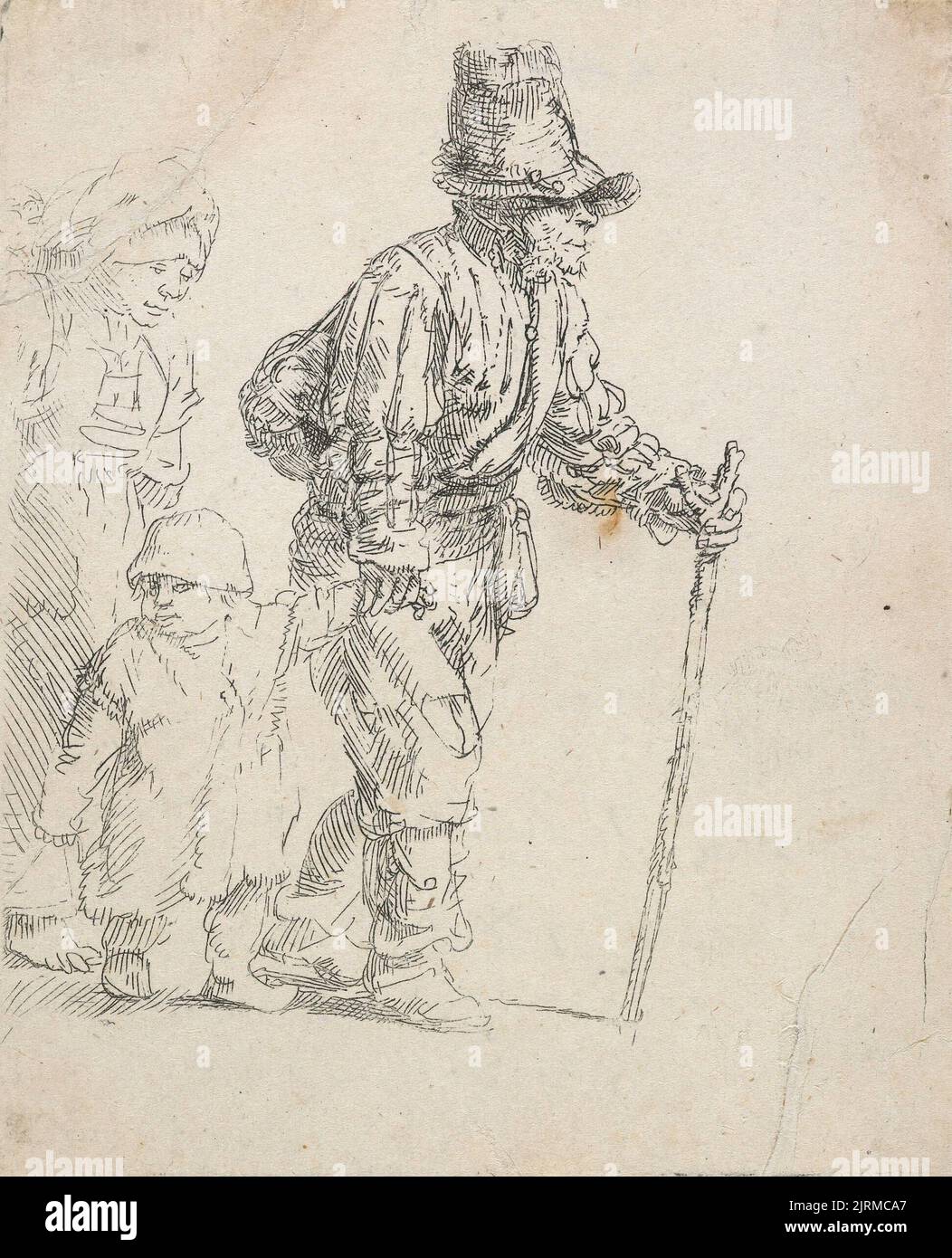 Peasant family on the tramp., circa 1652, Netherlands, by Rembrandt van ...