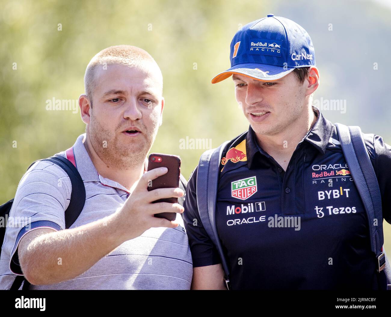 SPA - Max Verstappen (Red Bull Racing) takes a selfie on arrival at the ...