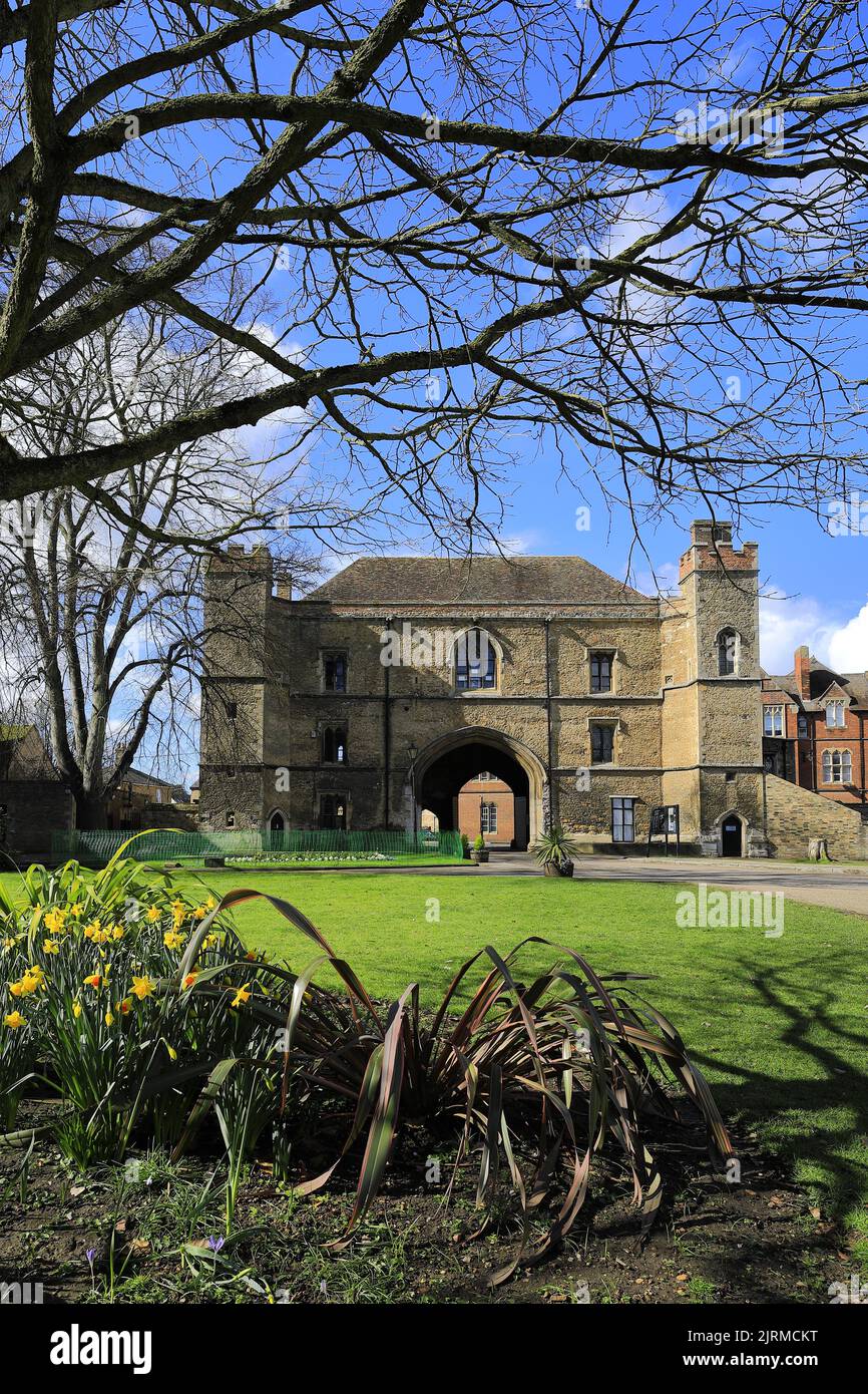 The Porta Gatehouse, Ely Cathedral; Ely City; Cambridgeshire; England ...