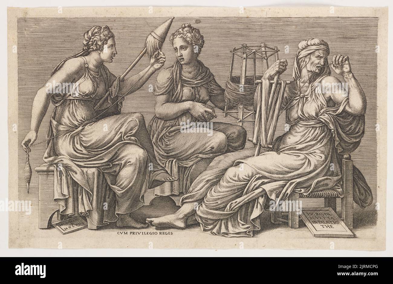 The Three Fates, 1558-1559, Mantua, by Giorgio Ghisi, Giulio Romano ...