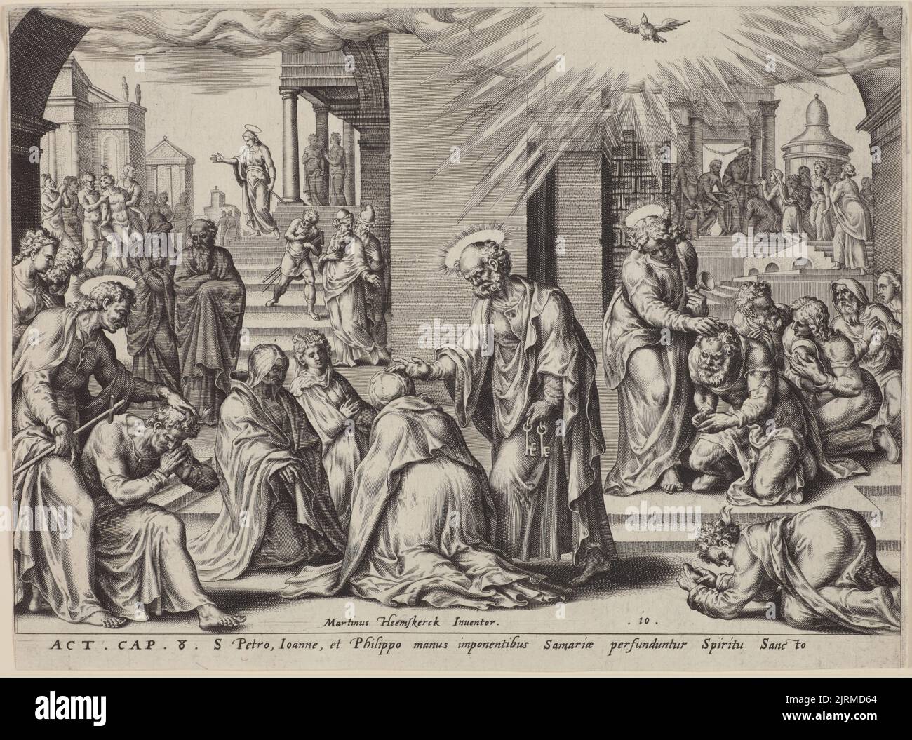 St Peter, St John and St Philip Laying Their Hands on the Baptised at ...