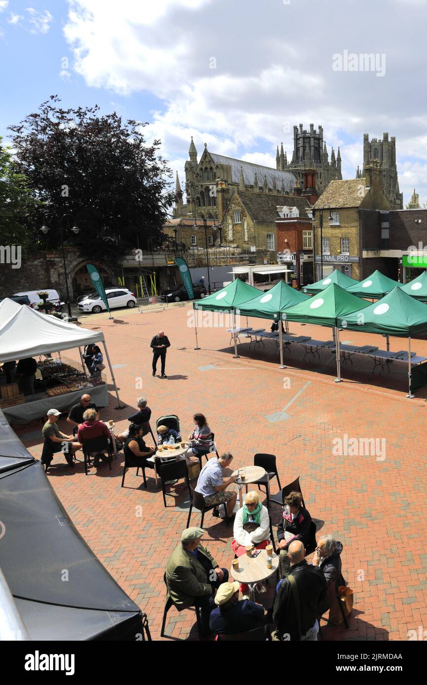 The Ely Food Market, Ely City, Cambridgeshire, England, UK Stock Photo ...
