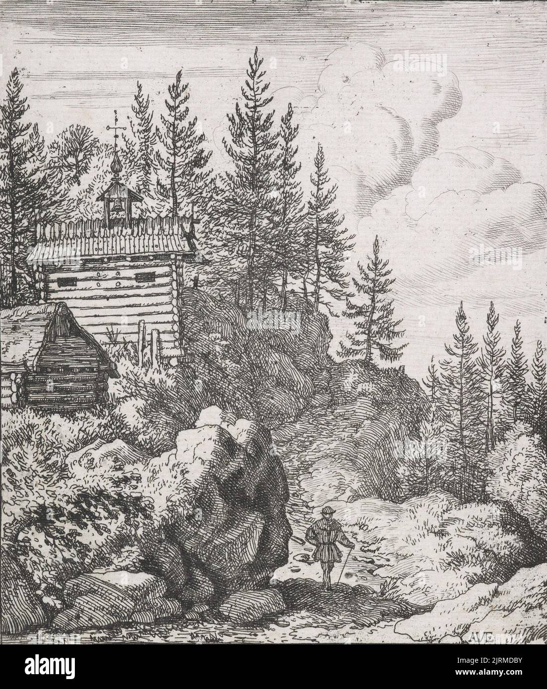 The chapel., Mid 17th century, by Allart van Everdingen. Gift of Bishop ...