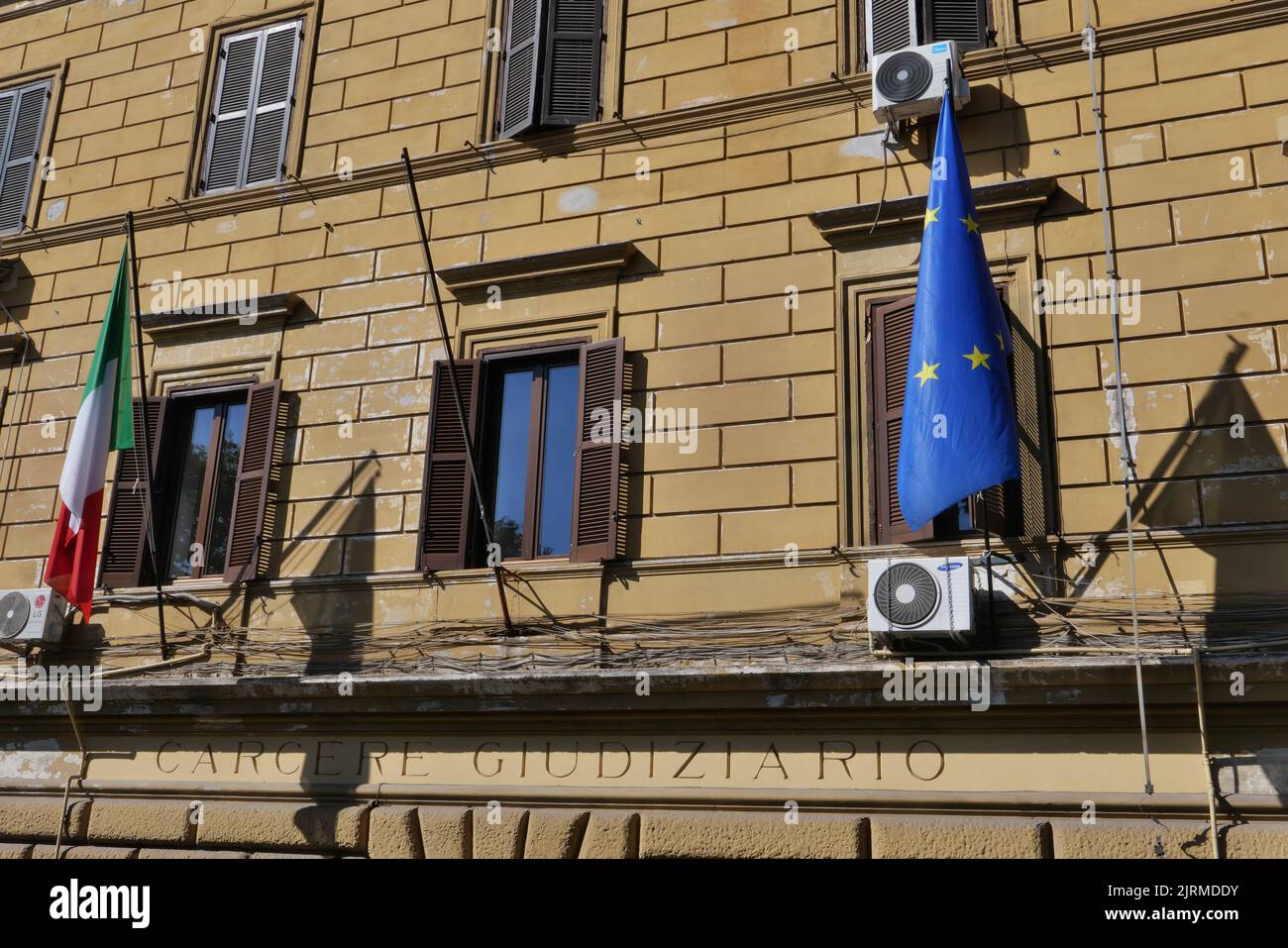AN EXTERNAL VIEW OF THE HISTORIC JUDICIAL PRISON OF REGINA COELI Stock ...