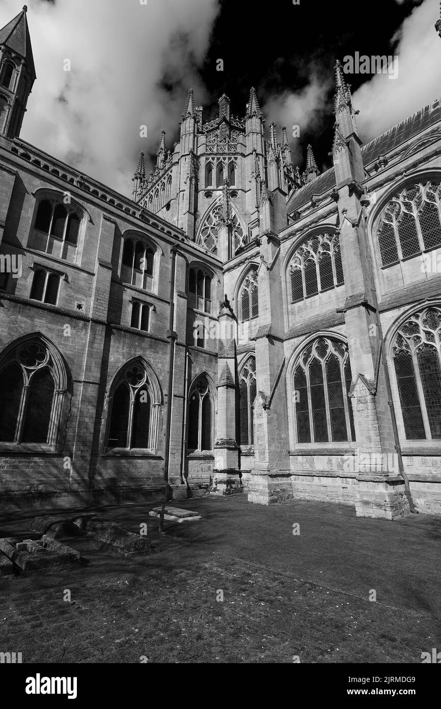 Spring view over Ely Cathedral; Ely City; Cambridgeshire; England; UK ...