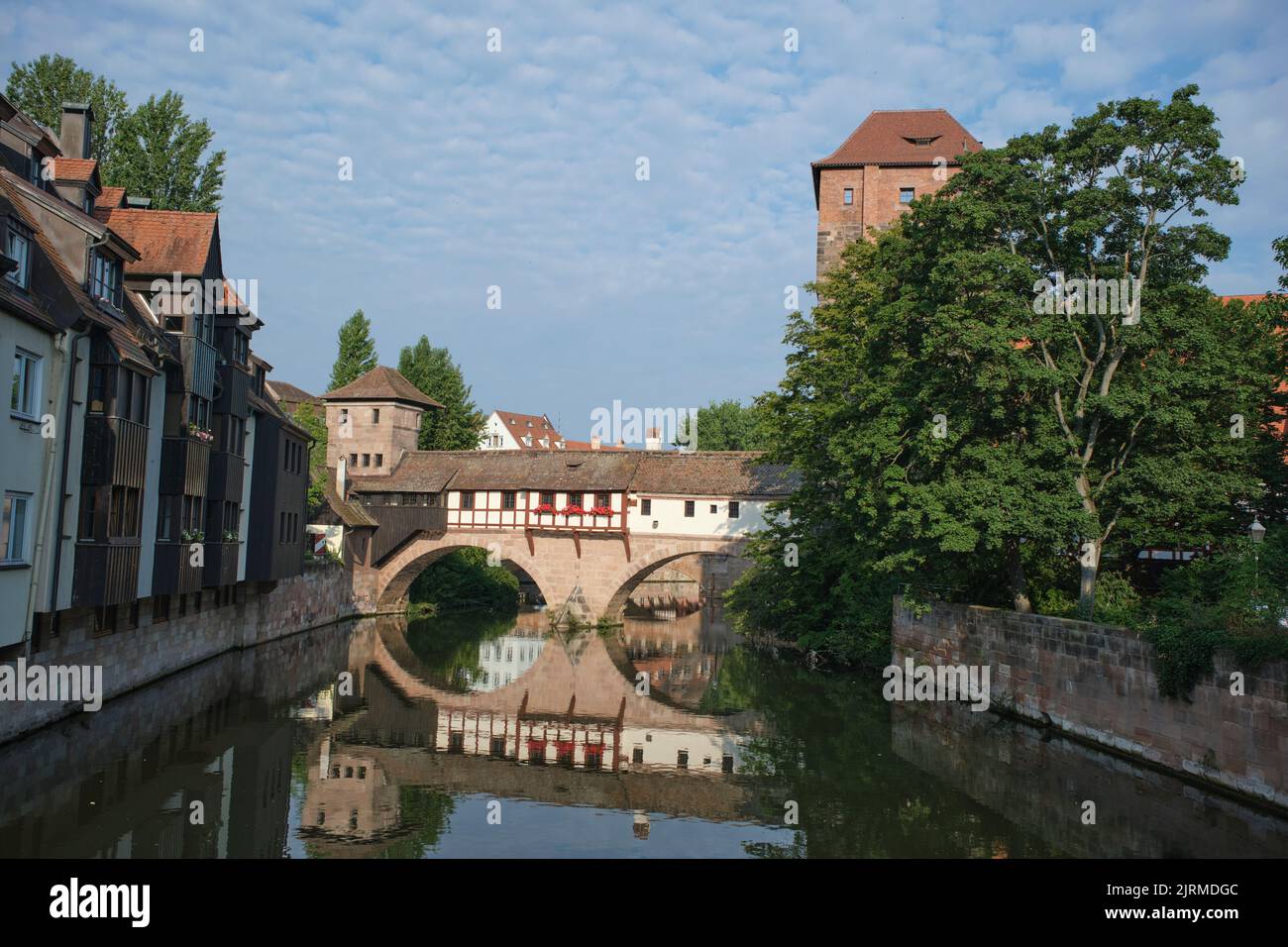 Henkerbrucke Romantic medieval bridge in Nuremberg . Old Town and ...