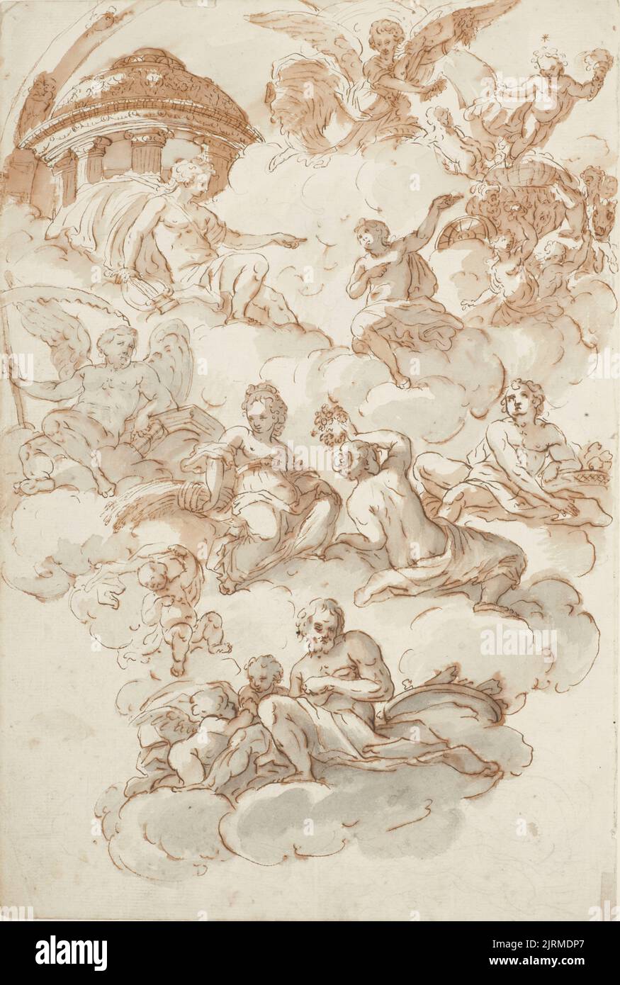 Ceiling design: Apollo, Saturn, Ceres and other gods, mid to late 18th ...