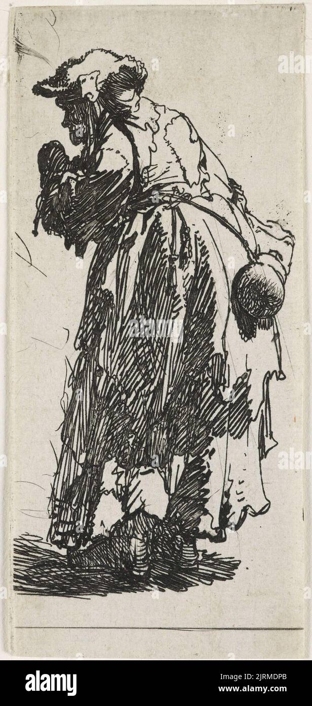 Old beggar woman with a gourd., circa 1629, Netherlands, by Rembrandt ...