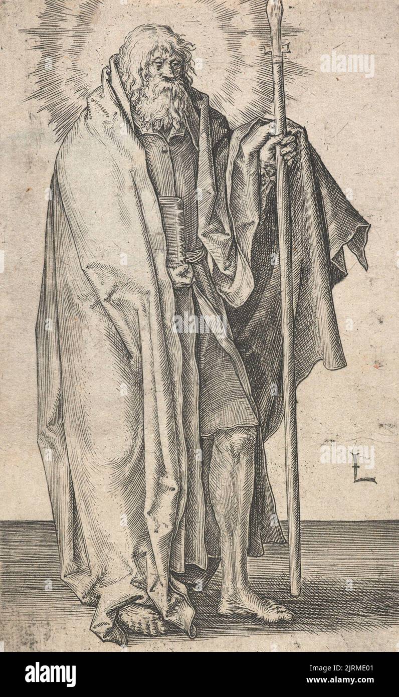 St Thomas, from the series: Christ, Paul and the Twelve Apostles, circa ...