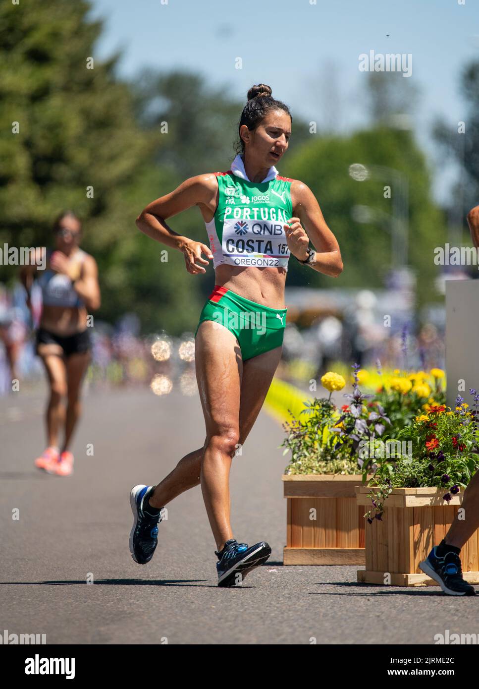 Carolina Costa of Portugal competing in the women’s 20k walk at the ...