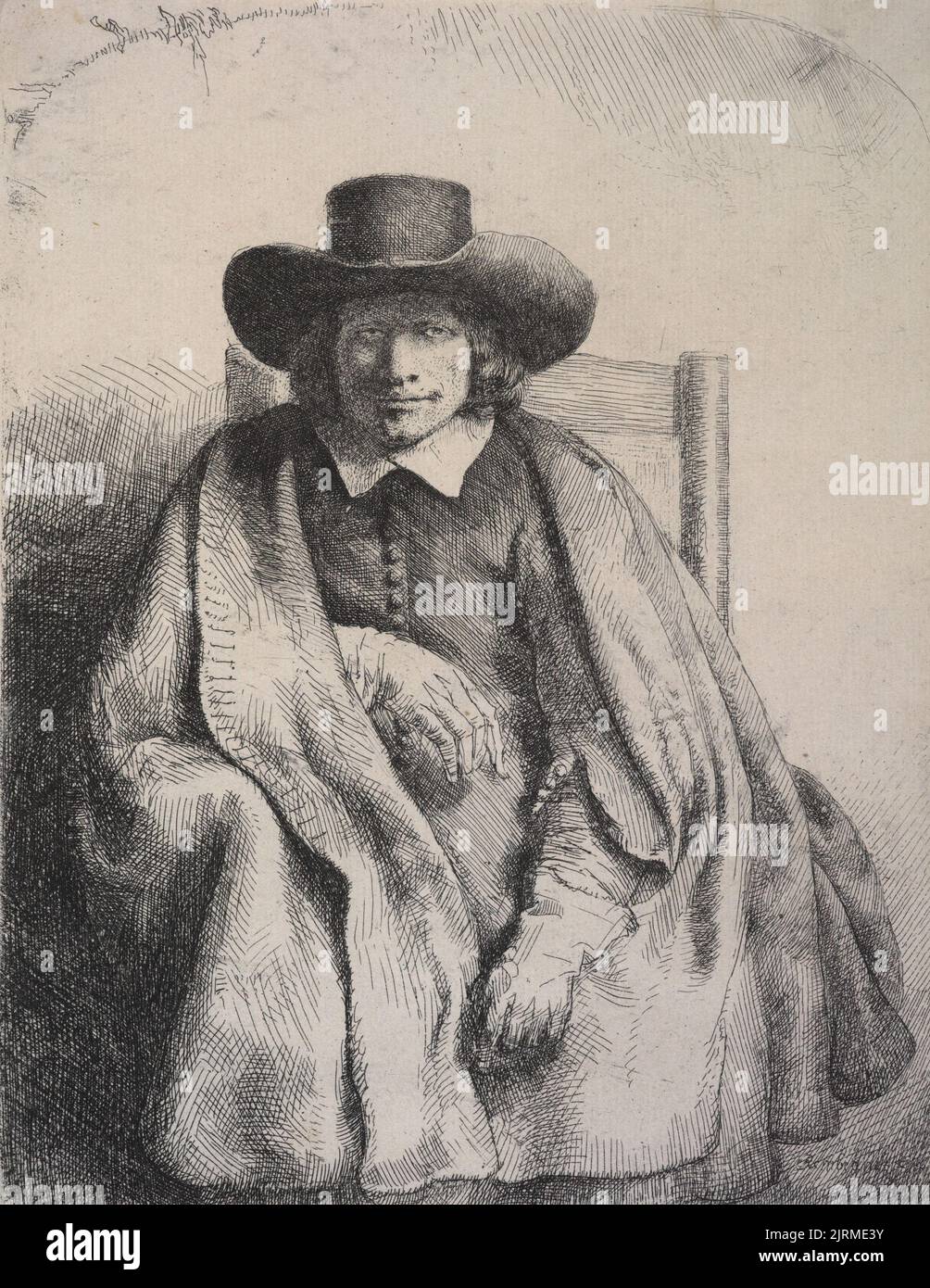 Clement de Jonghe, printseller., 1651, Netherlands, by Rembrandt van ...