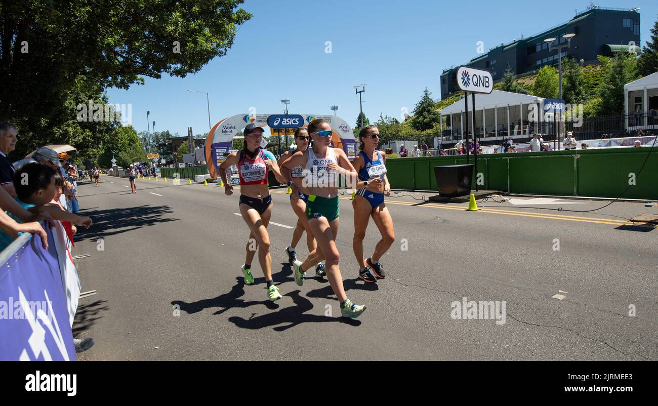 Jemima Montag of Australia competing in the women’s 20k walk at the ...