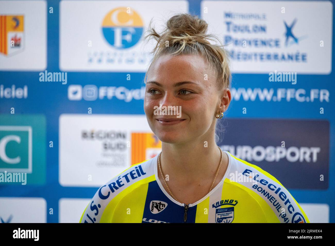 Julie MICHAUD, Women's Keirin during the Track Cycling French ...