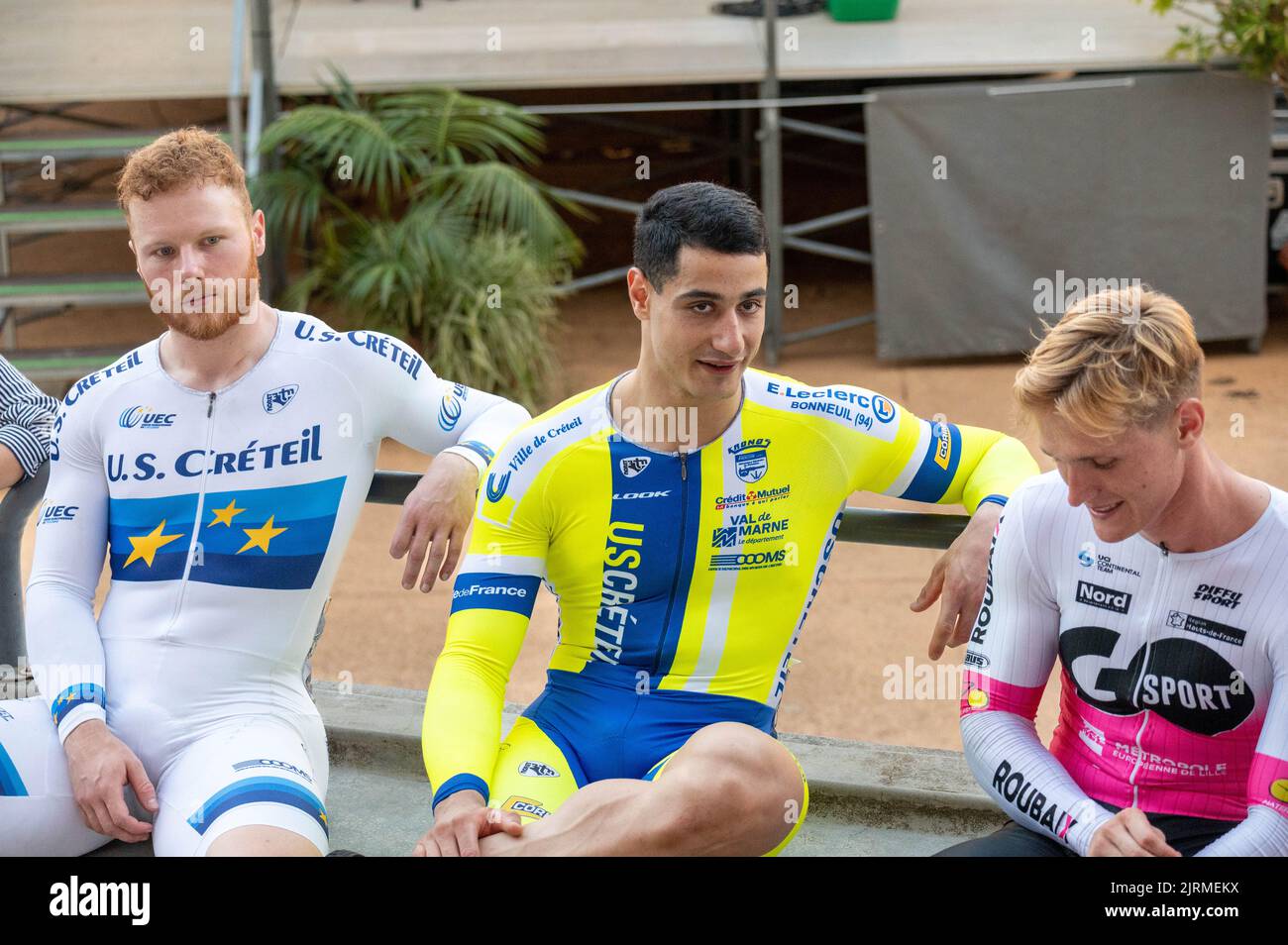 Sebastien VIGIER and Rayan HELAL and Tom DERACHE, Men's Sprint during ...