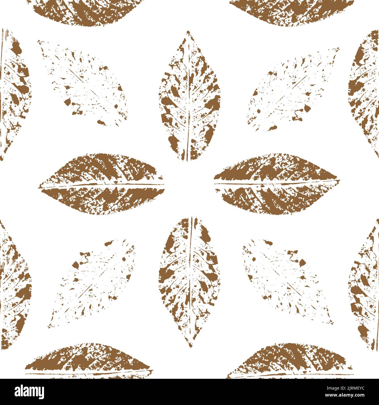 Leaf prints. Symmetrical pattern. Autumn herbarium, stamps leaves of ...