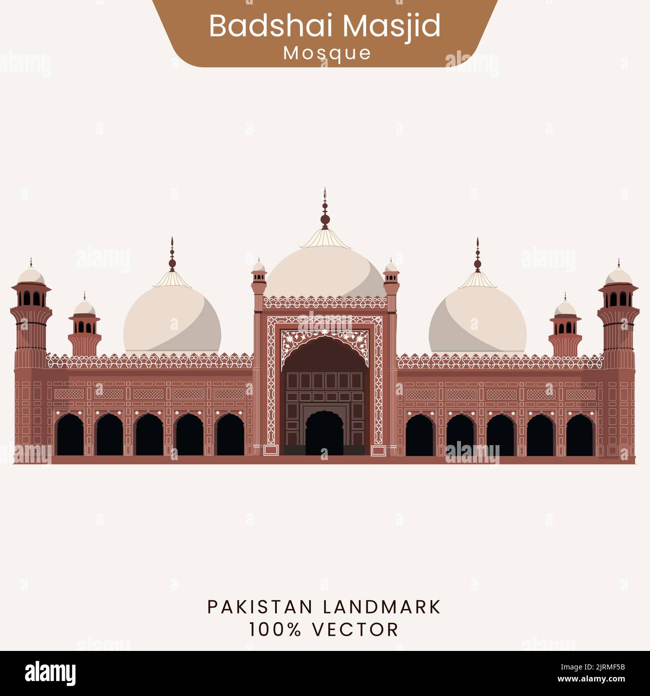 Badshahi mosque illustration Stock Vector Images - Alamy