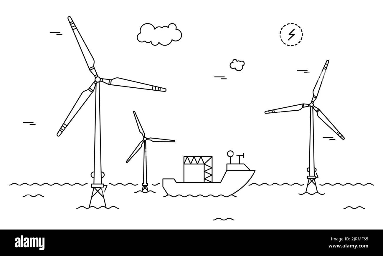 Wind Turbine Coloring Page