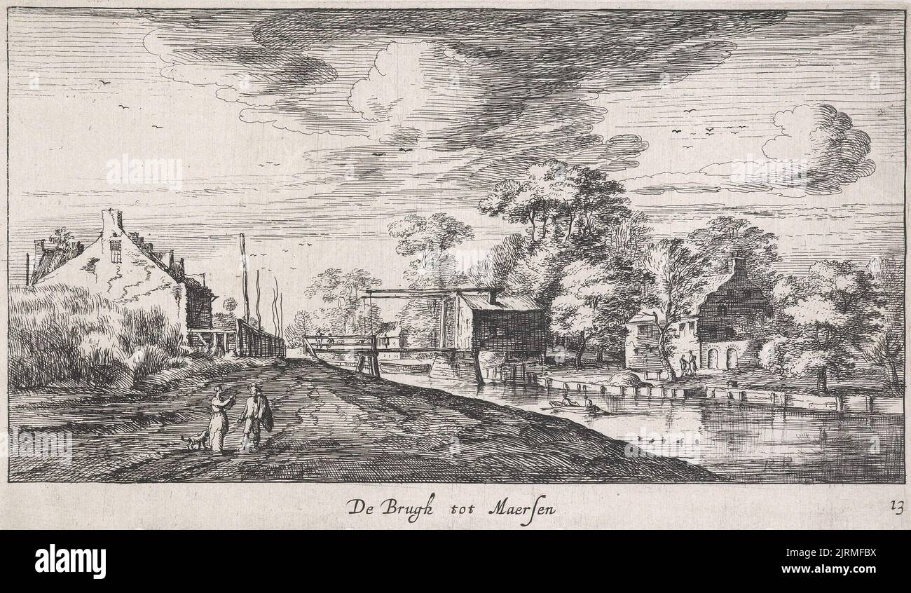 Landscapes with villages near Amsterdam. Plate 13. De Brugh tot Maersen ...