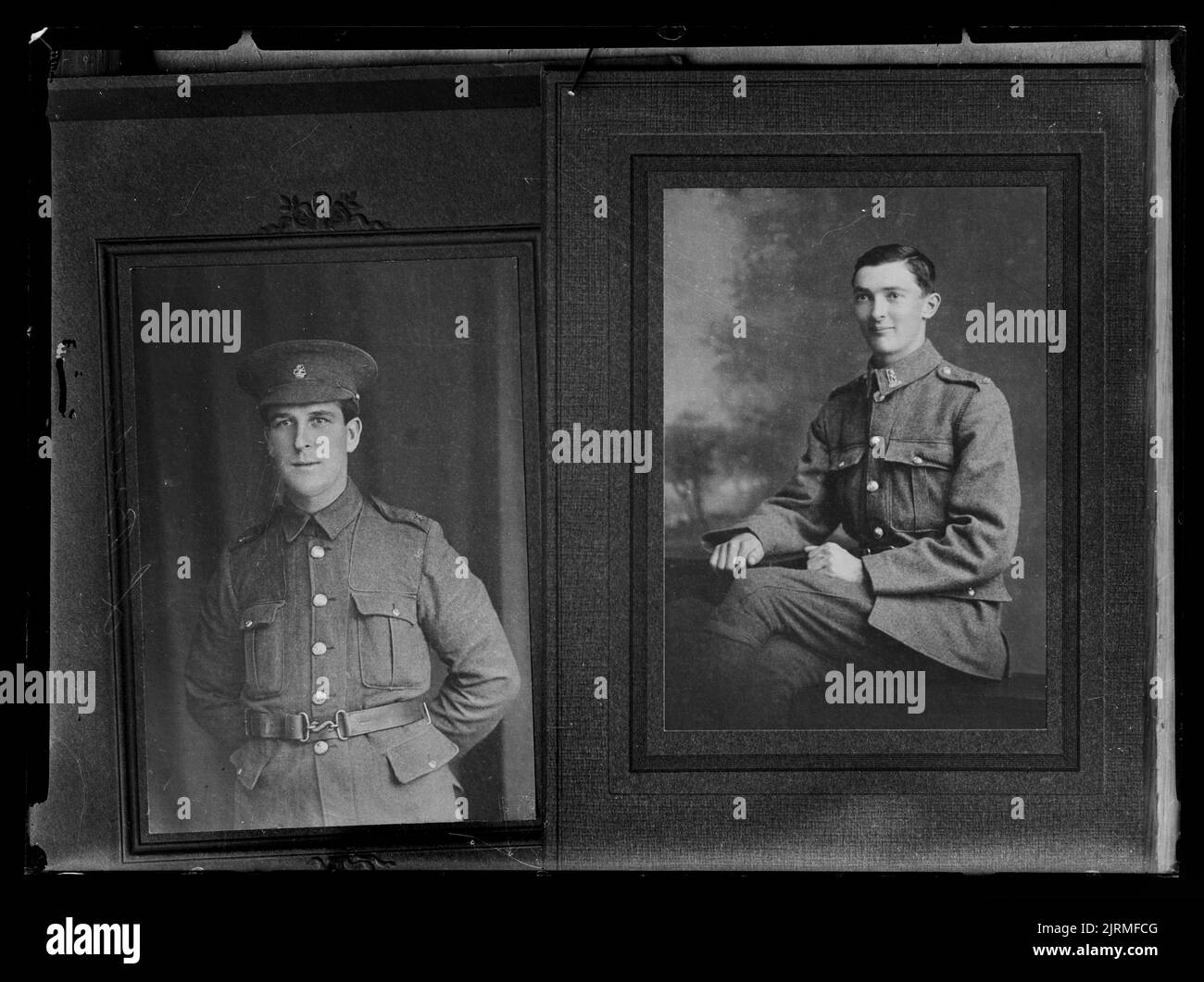 Copy of portraits of Lance Bridge and another soldier Stock Photo - Alamy