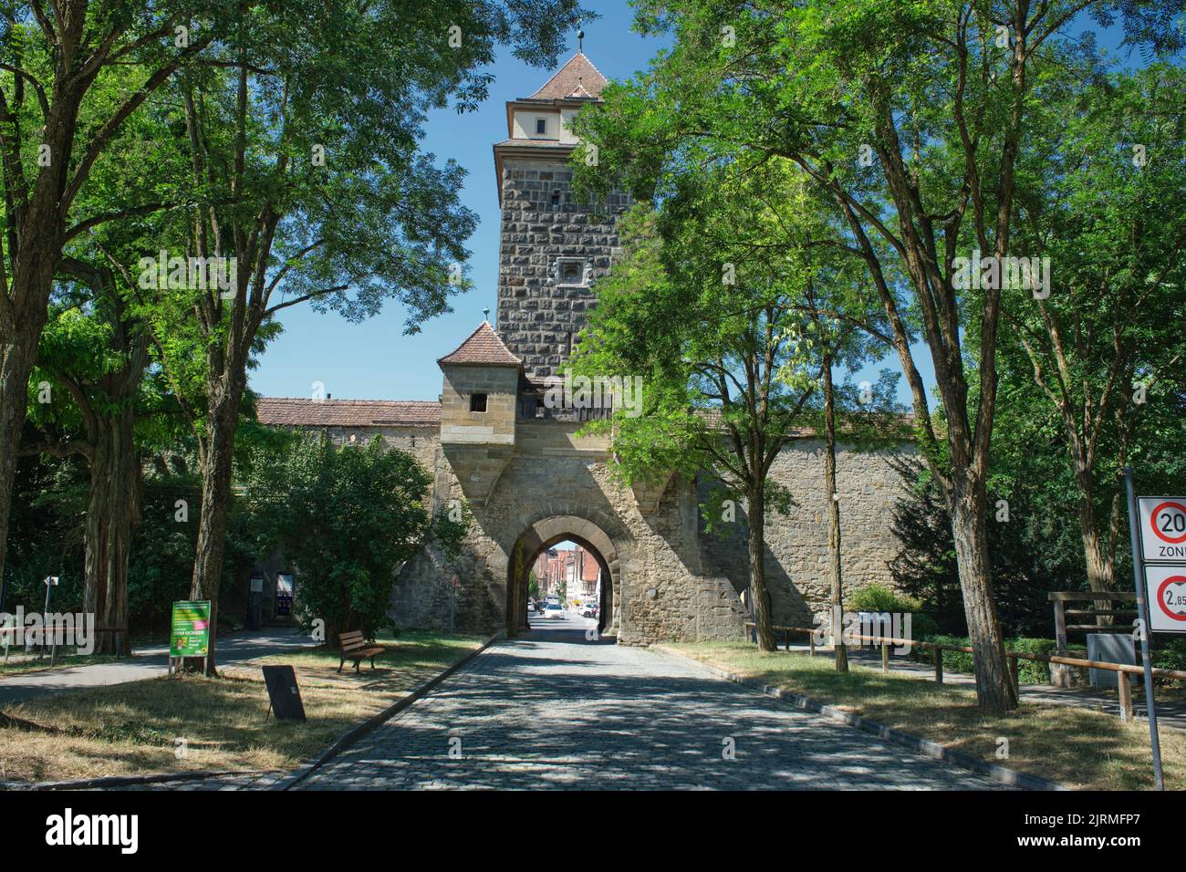 Galgentor (Gallows Gate) entrance to the Old Town of Rothenburg ob der ...