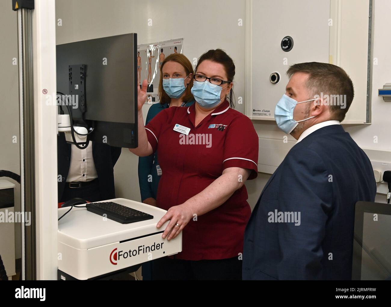 Health Minister Robin Swann along with Andrea Corry, Dermatology ...