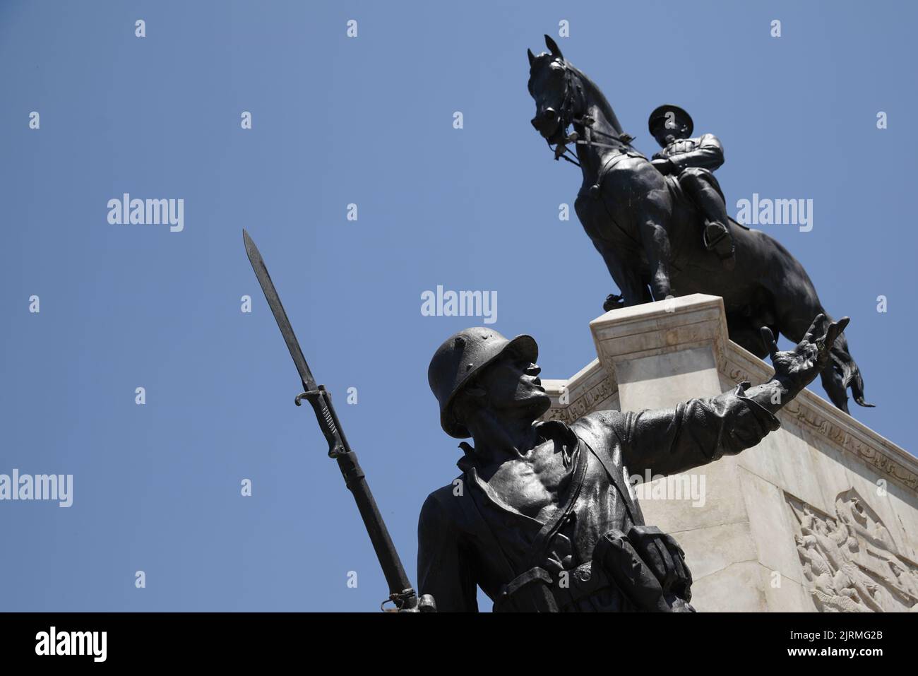 Ataturk Statue in Victory Monument in Ankara City, Turkiye Stock Photo ...