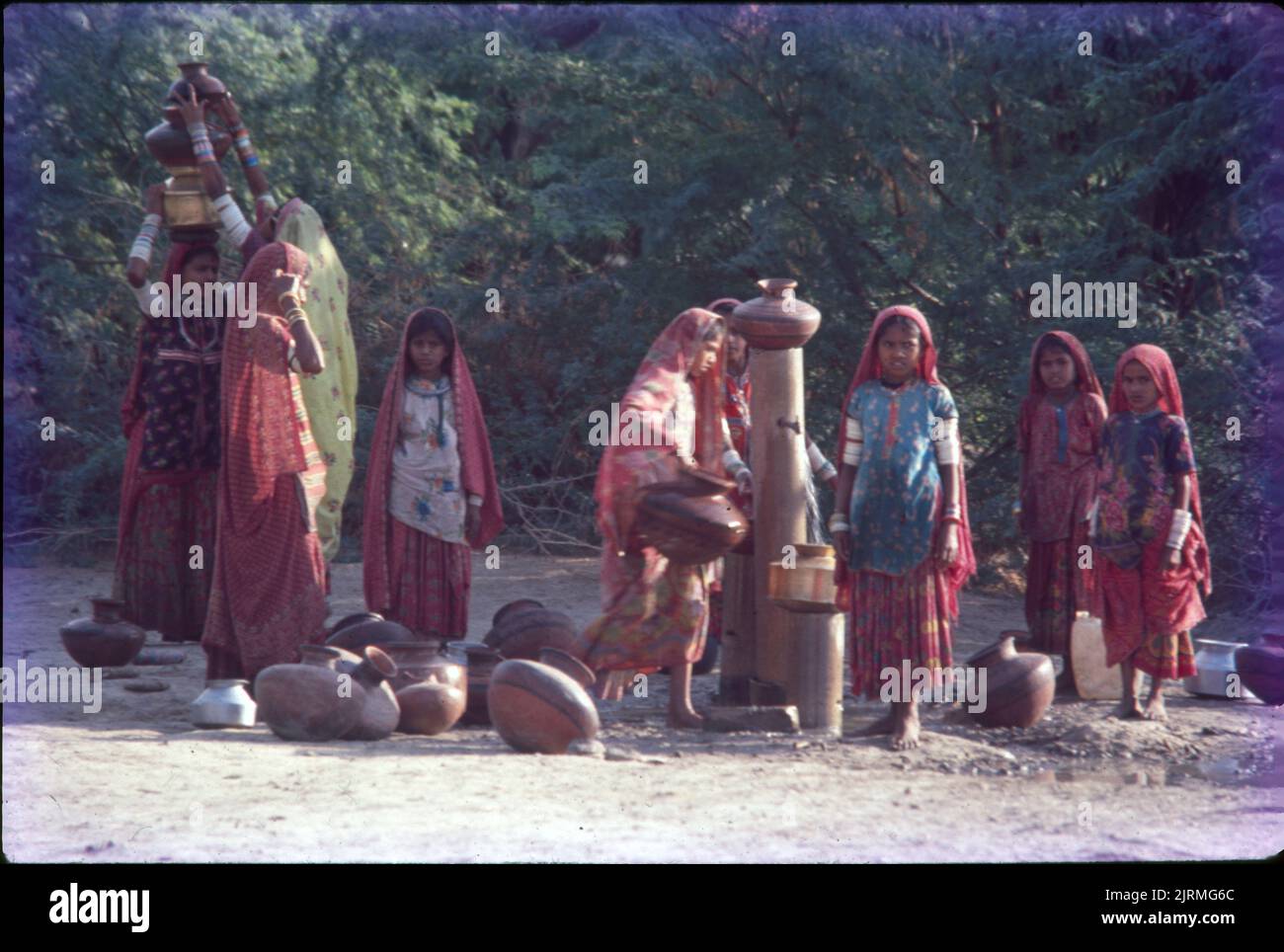 Water Filling at community tap, Banni Village, Kutch, Gujrat, India ...