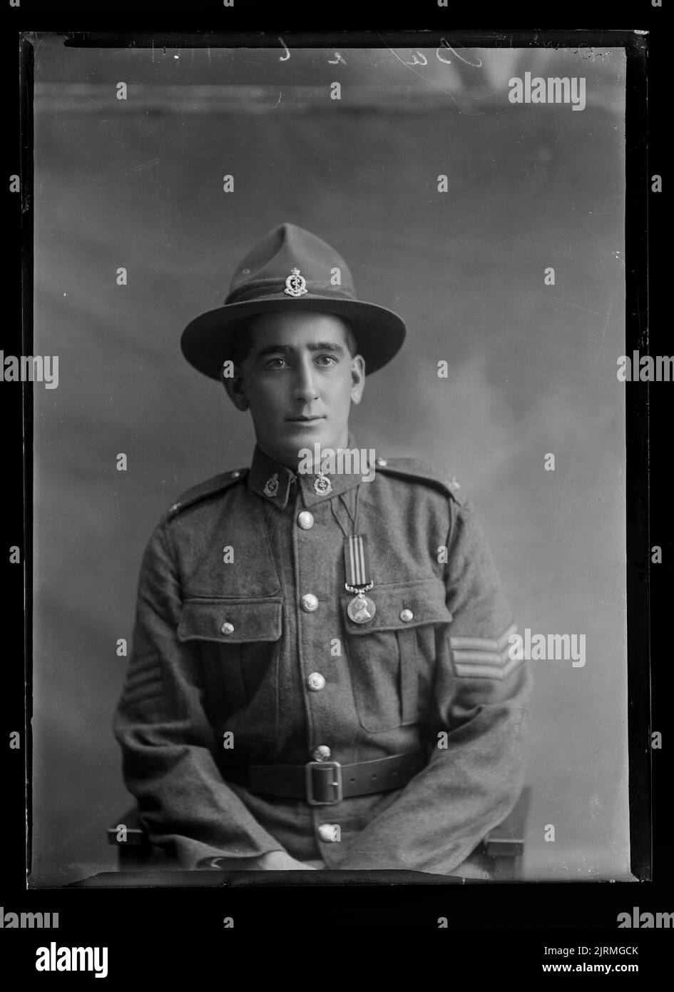 Sergeant Frank Barber, MM, New Zealand Medical Corps., April 1918 ...