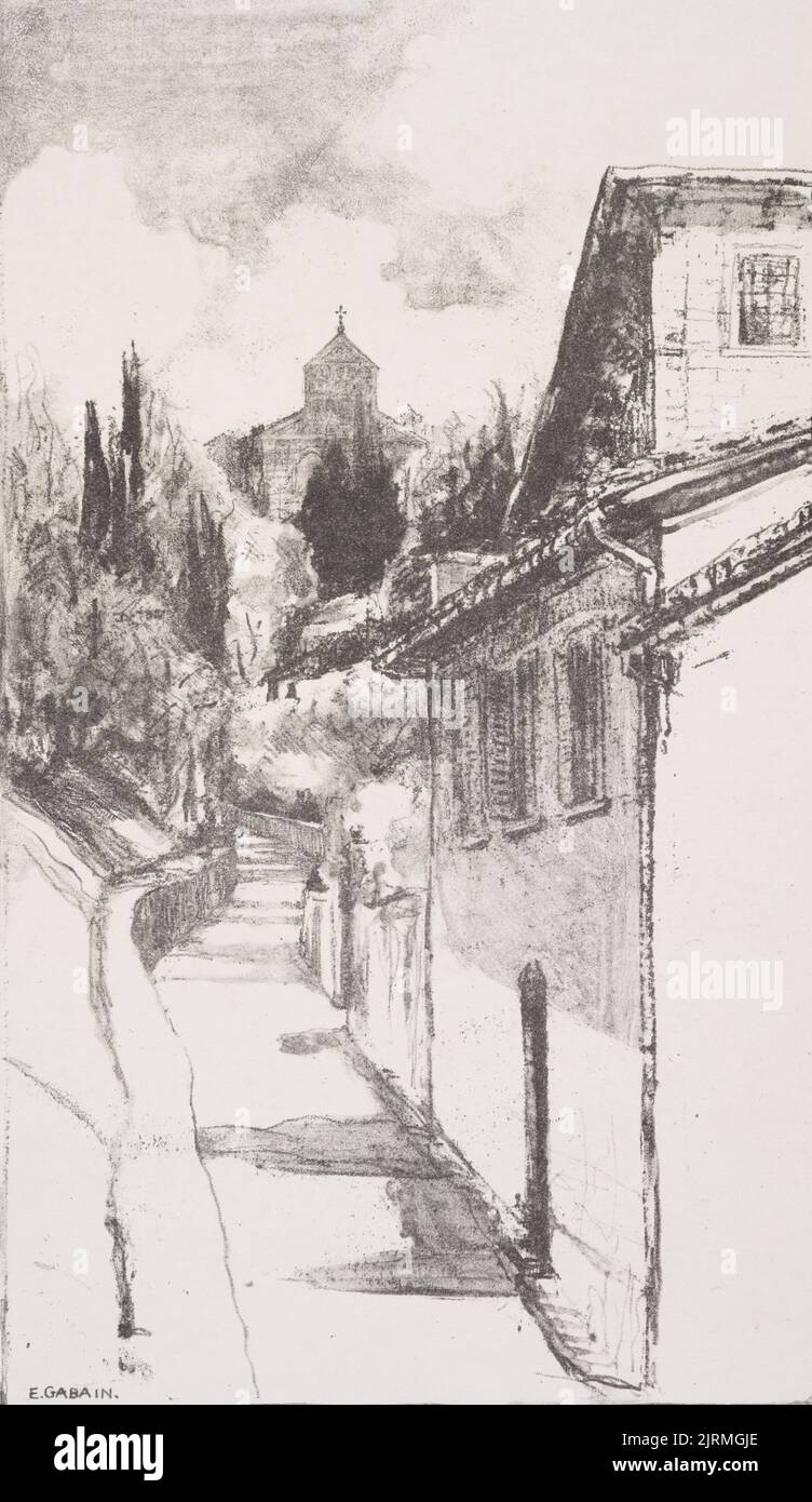 The hill to San Miniato, Florence, 1911, by Ethel Gabain. Gift of Mrs ...