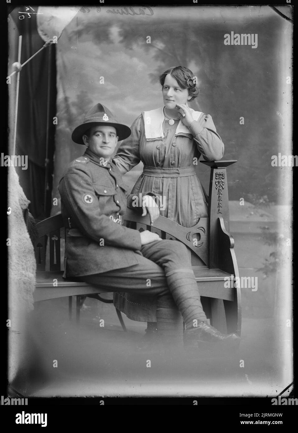 Thomas Collins and Beatrice Sophia Collins, 1918, Wellington, by Berry ...