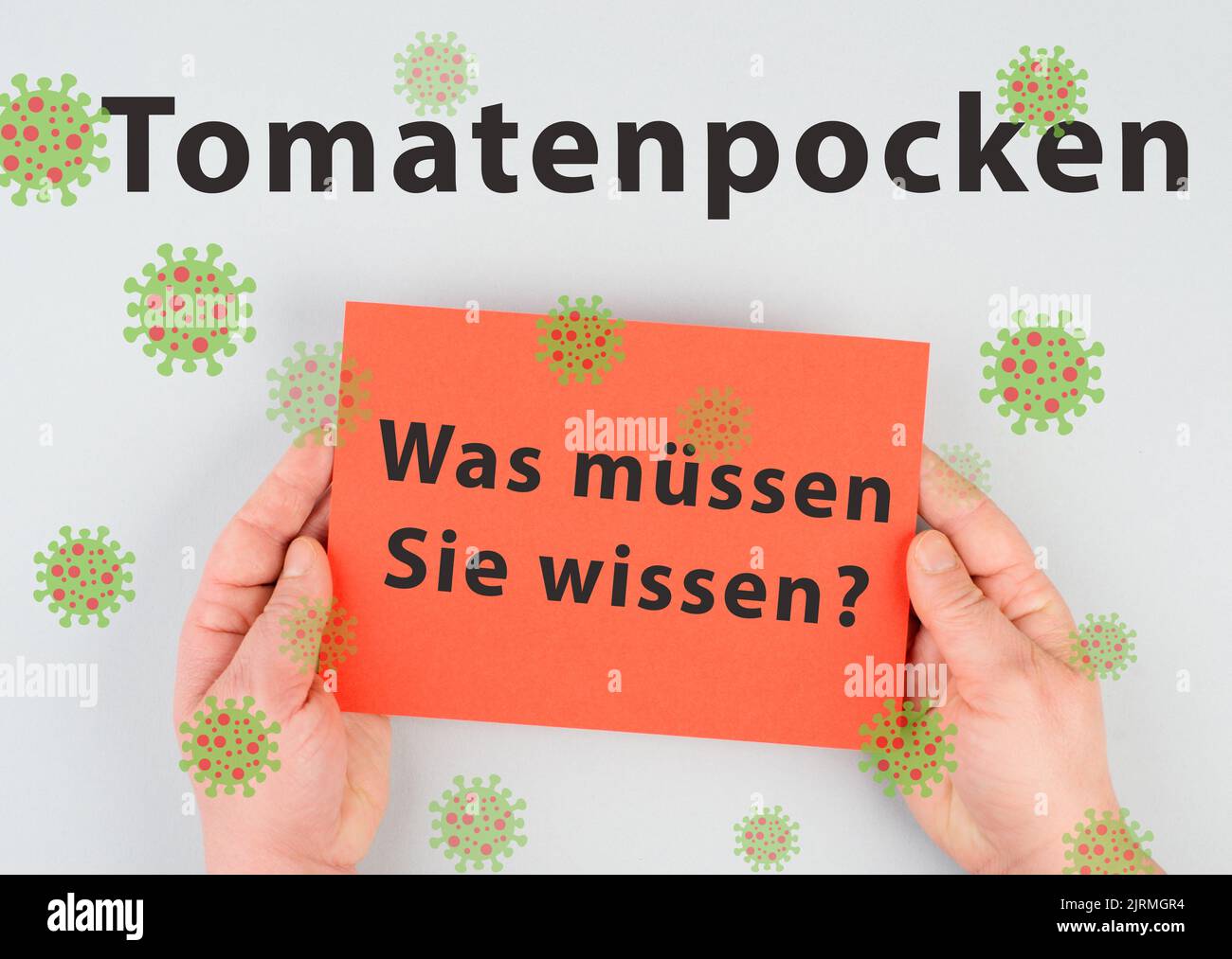 The words tomato pox, what you need to know, are standing in german ...