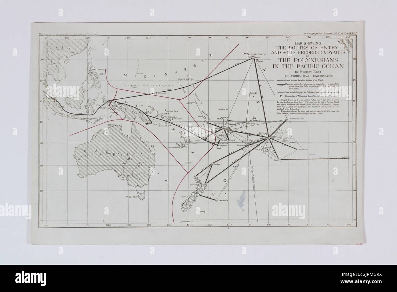 Map showing routes of entry and some recorded voyages of the ...