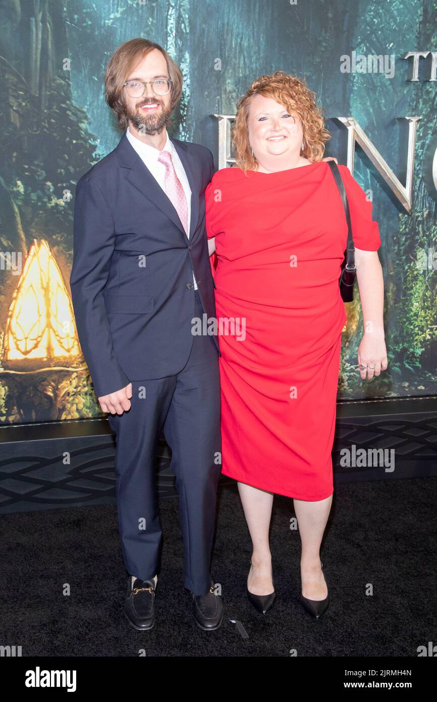 New York, United States. 23rd Aug, 2022. Justin Doble and Paige Doble ...
