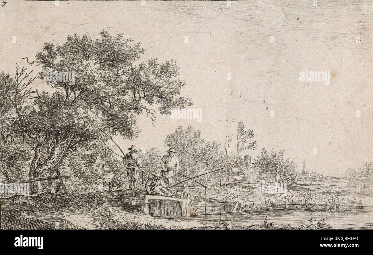 Three fishermen on a small bridge hi-res stock photography and images ...