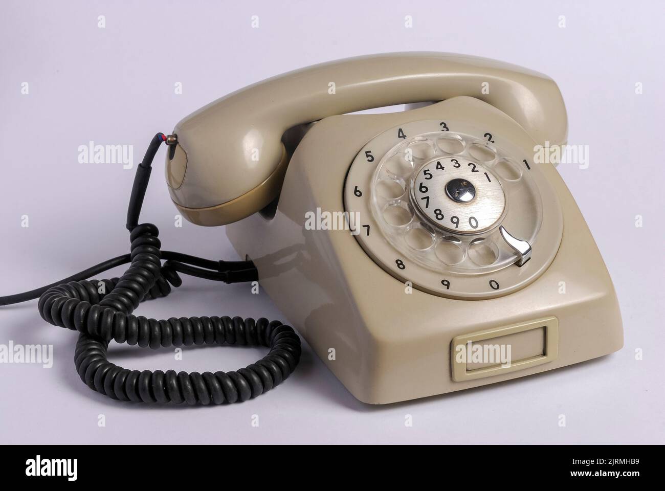 Gray telephone, classic vintage isolated on white background Stock ...