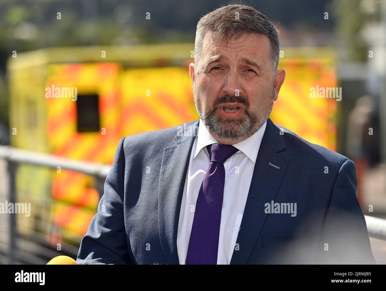 Health Minister Robin Swann at the launch of a new mole mapping service ...