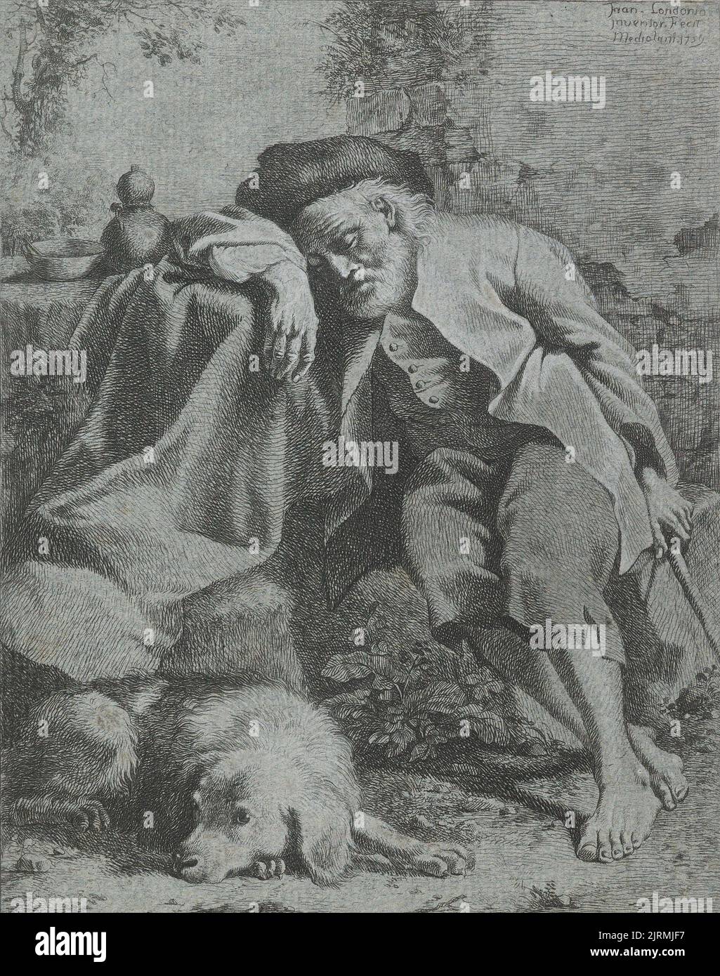 Old man sleeping., 1759, Italy, by Francesco Londonio. Gift of Bishop ...